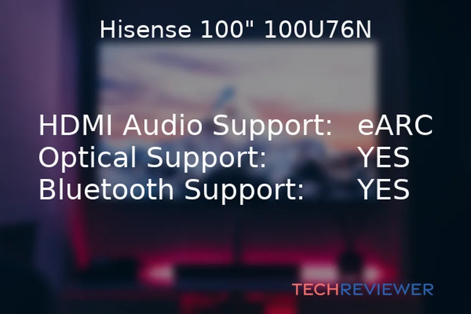 Best Soundbars for the Hisense 100" 100U76N TV - TechReviewer