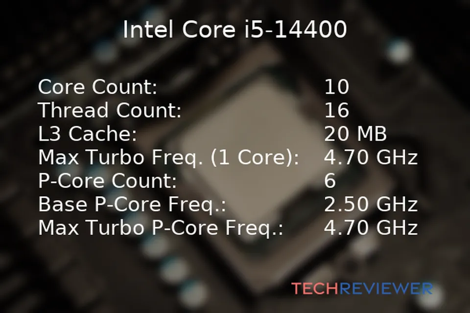 Intel Core i5-14400 vs. Intel Core i5-13600KF - TechReviewer
