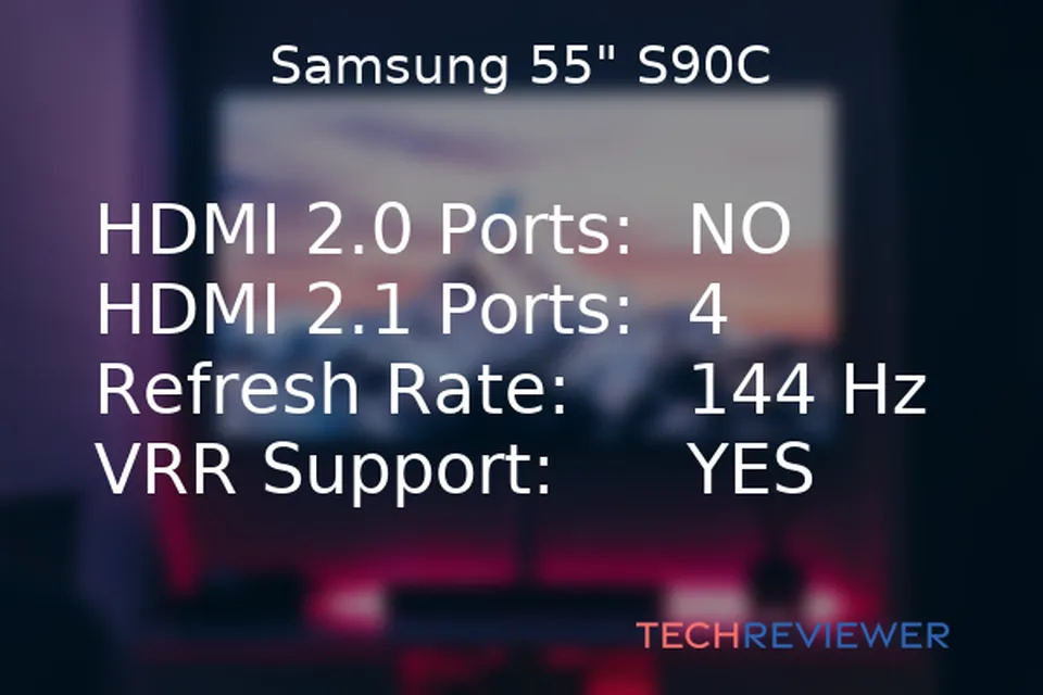 HDMI Capabilities of the Samsung 55" S90C TV - TechReviewer
