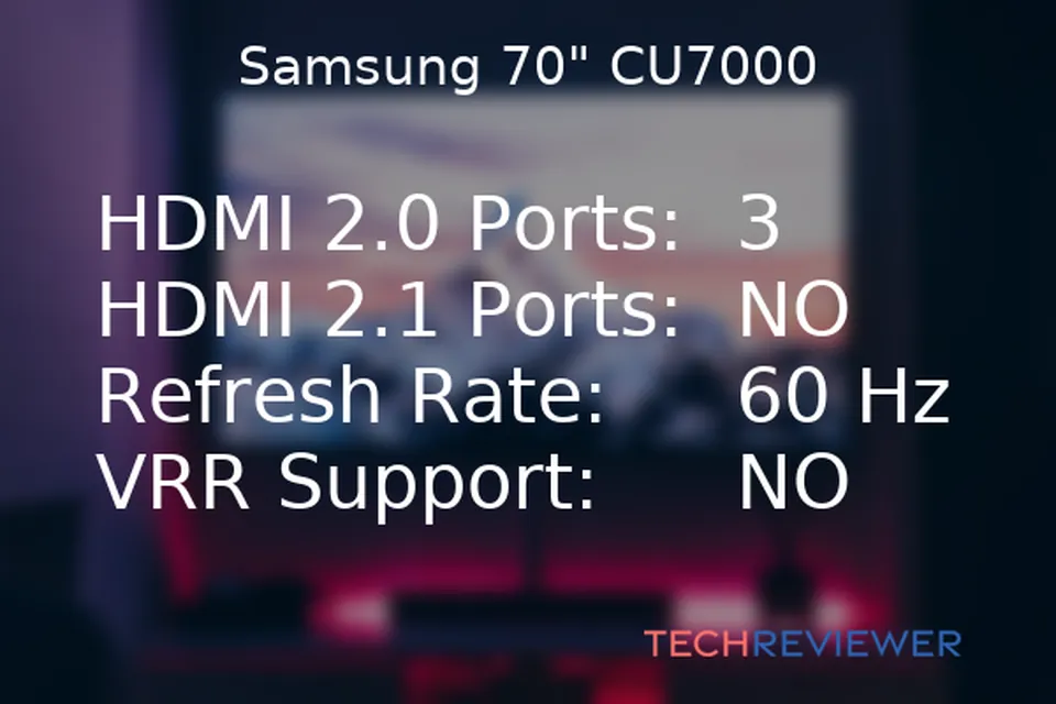 HDMI Capabilities of the Samsung 70" CU7000 TV - TechReviewer
