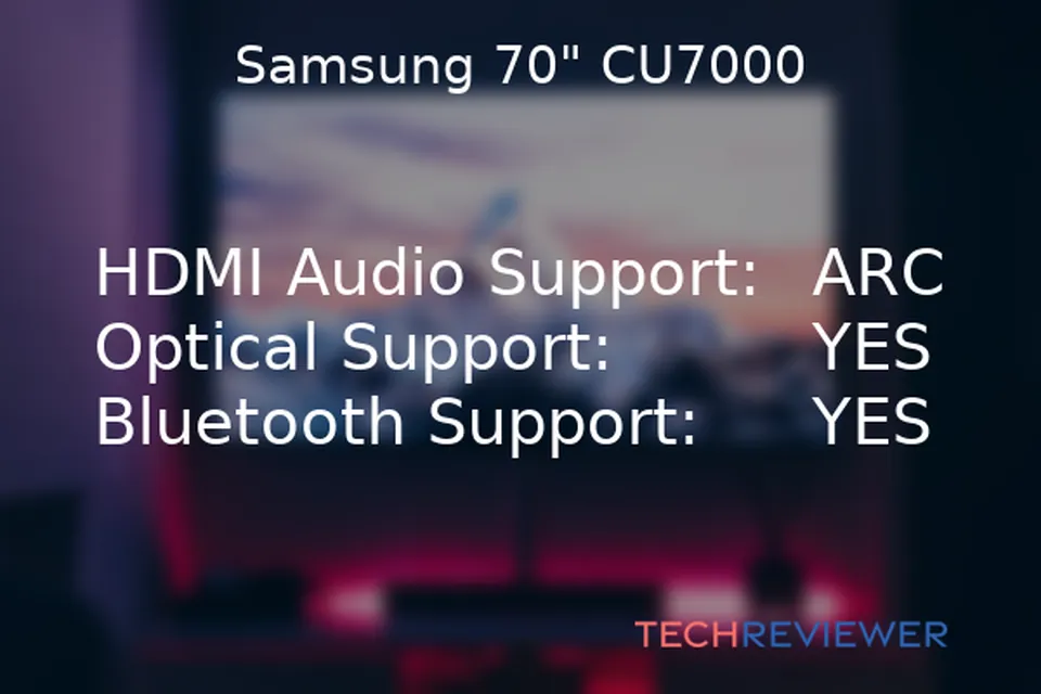 Best Soundbars for the Samsung 70" CU7000 TV - TechReviewer